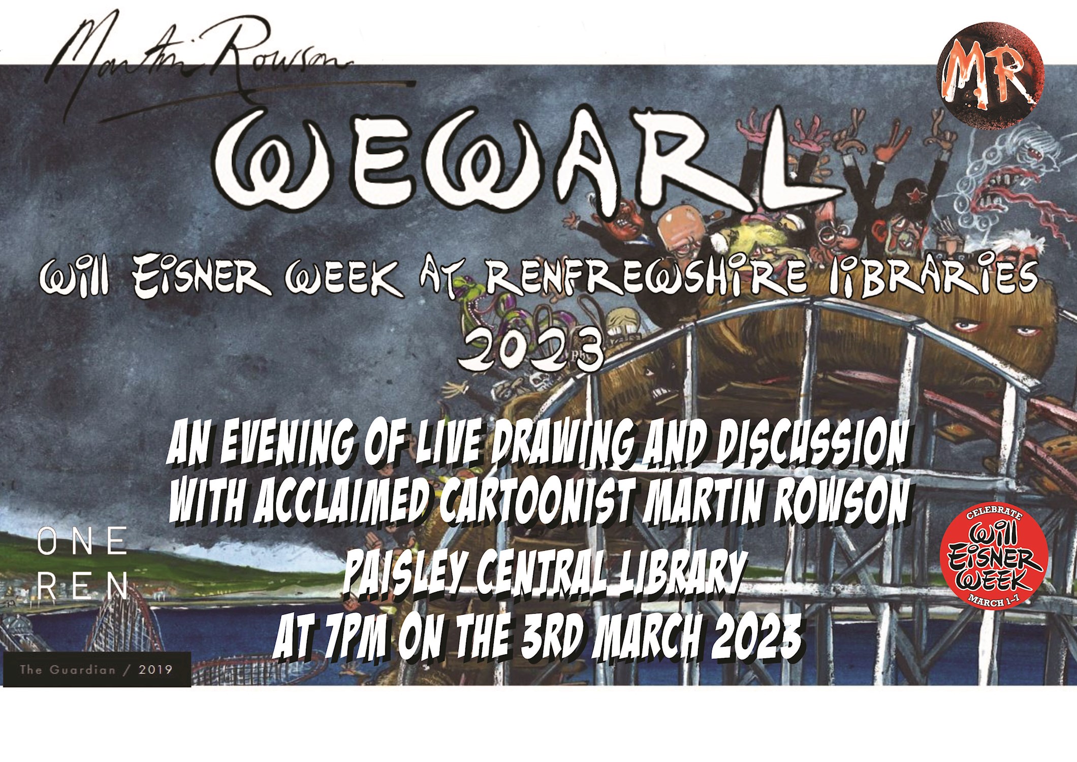 Martin Rowson live drawing and discussion hosted by John McShane | OneRen